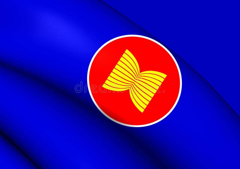 Bandiera dell'ASEAN illustrazione di stock. Illustrazione di bandierina ...