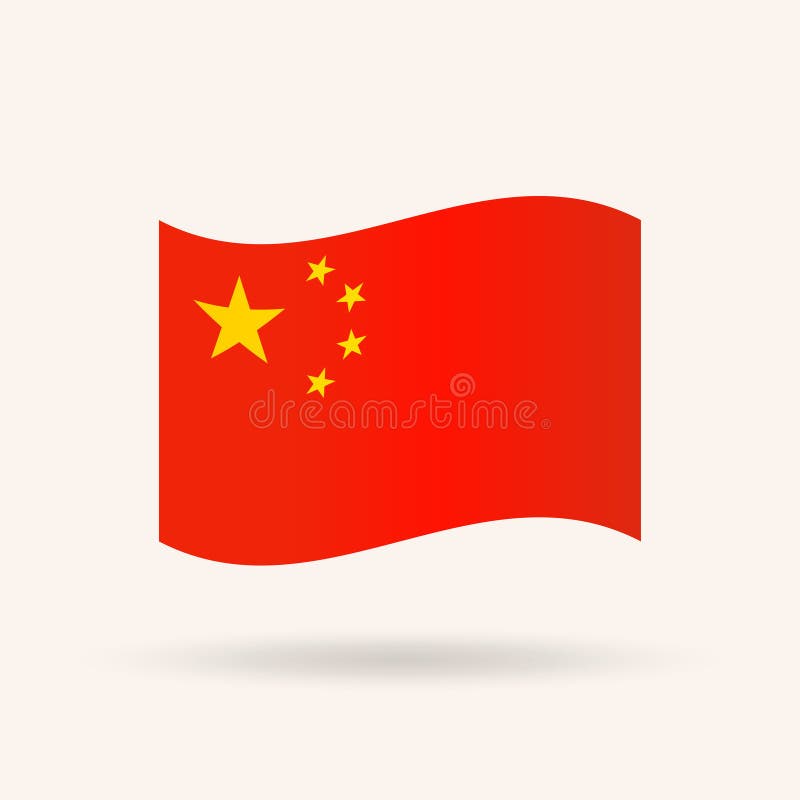 Bandiera Nazionale Cinese, Bandiera Ufficiale Dei Colori Accurati Della ...