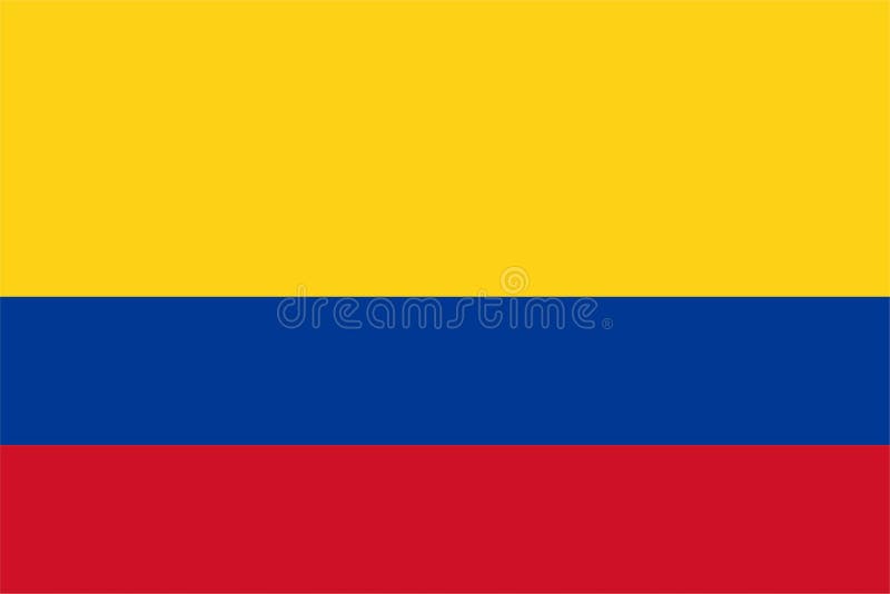 Giallo Blu Rosso Della Bandiera Della Colombia Illustrazione di Stock ...