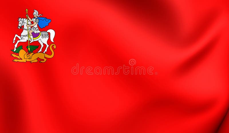 Bandiera Di Mosca Oblast, Russia Illustrazione di Stock - Illustrazione ...