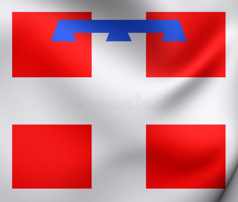 Bandiera Di Piemonte, Italia Illustrazione 3D Illustrazione di Stock ...