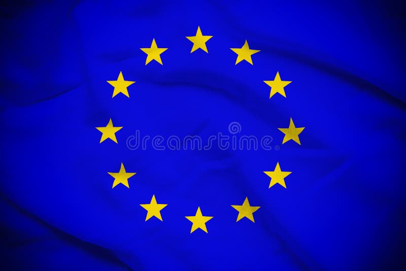 Bandiera di UE fotografia stock. Immagine di ondeggiamento - 63254590