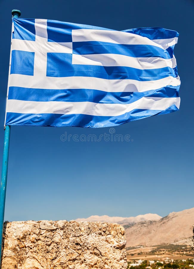 Bandiera greca immagine stock. Immagine di orizzontale - 35634705