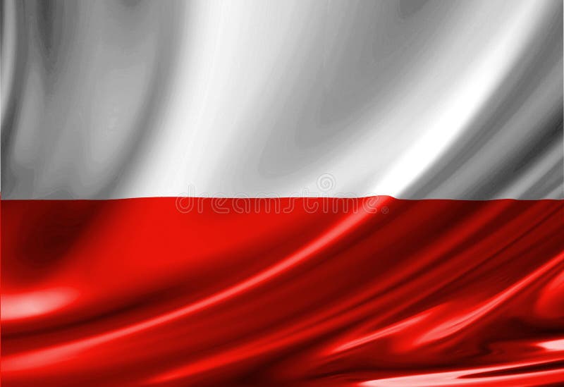 Bandiera polacca illustrazione di stock. Illustrazione di onda - 4612661