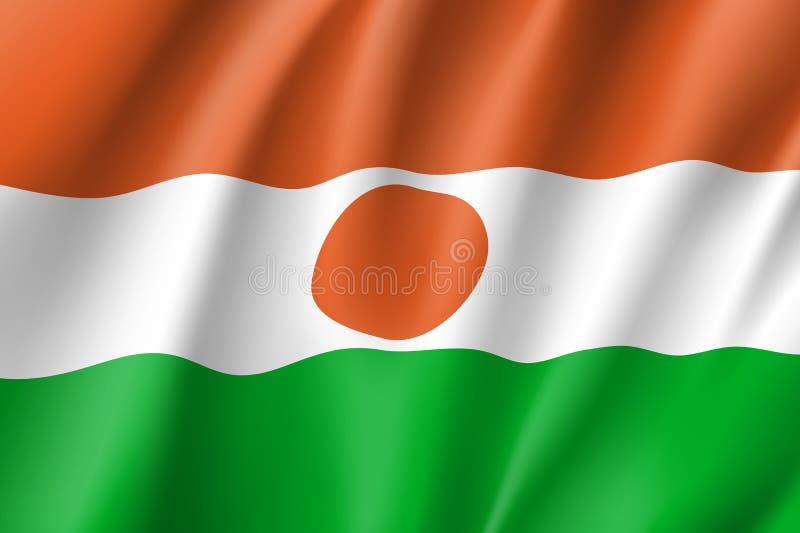 Bandiera Realistica Del Niger Illustrazione Vettoriale - Illustrazione ...