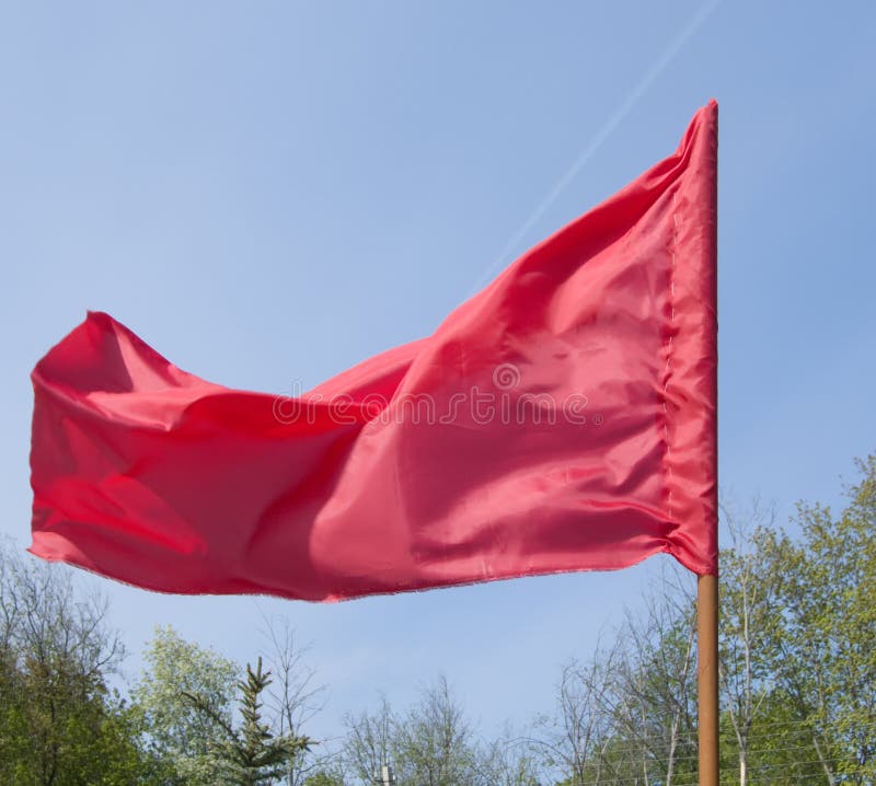 Bandiera rossa fotografia stock. Immagine di segno, onorare - 5174990
