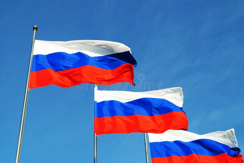Bandiera russa fotografia stock. Immagine di bandierina - 64001502