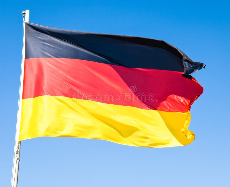 Bandiera tedesca fotografia stock. Immagine di nero, radura - 30009418