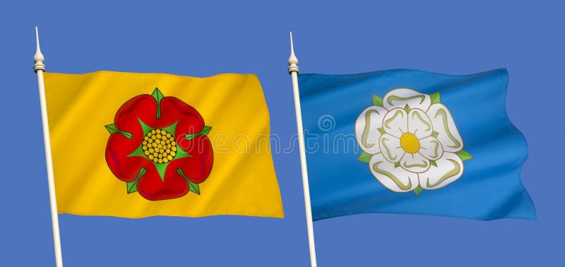 Bandiere Del Lancashire E Dello Yorkshire – Regno Unito Fotografia ...
