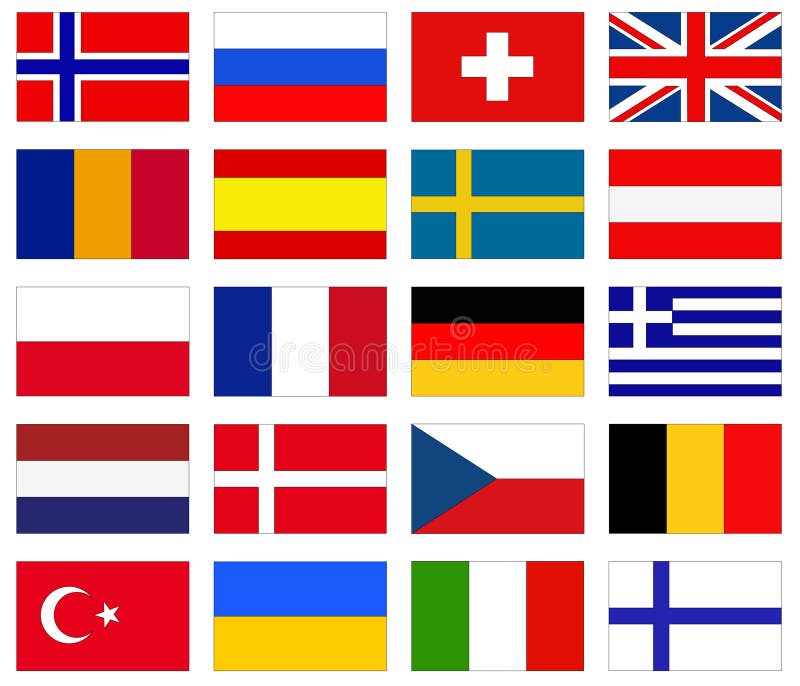 Bandiere Europee - Bandiere Degli Stati Sovrani Europei Illustrazione ...