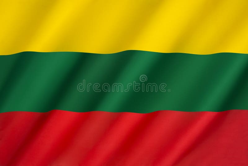 Bandierina della Lituania fotografia stock. Immagine di bandierina ...