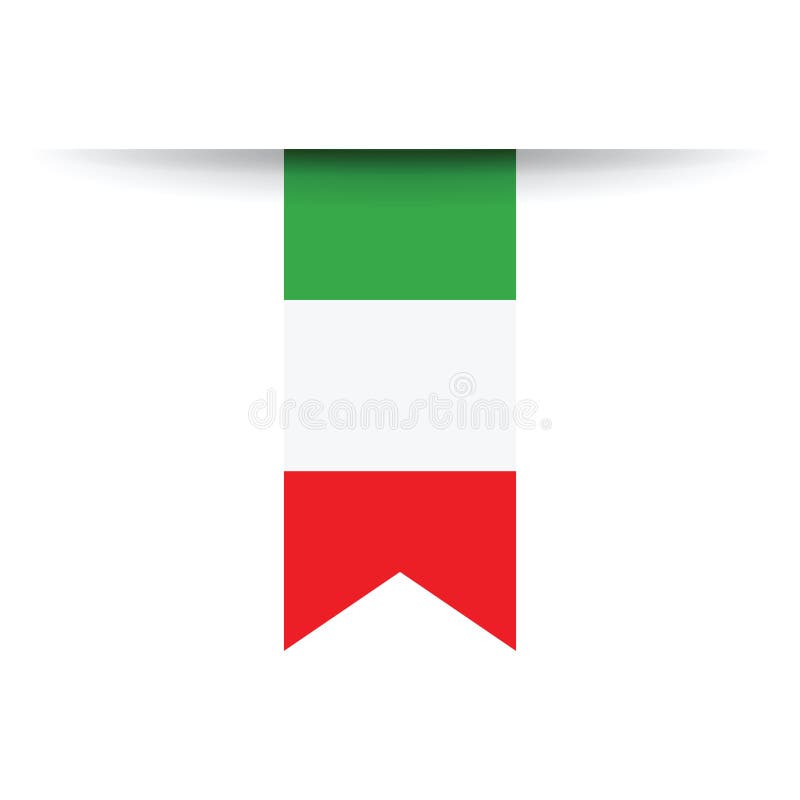 Bandierina italiana illustrazione vettoriale. Illustrazione di disegno ...