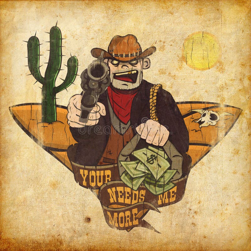 Bandit stock illustration. Illustration of western, killer - 27050165