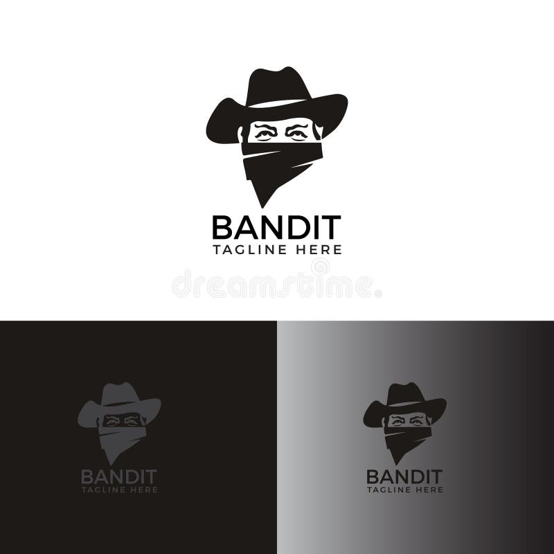 The Bandit Logo Template stock vector. Illustration of head - 226584350