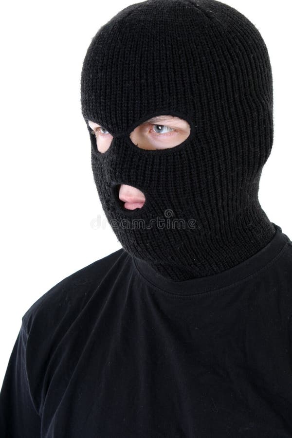 Bandit in mask stock image. Image of face, violation - 13614653
