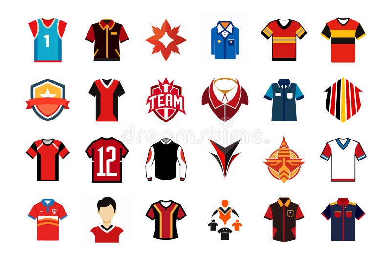 Bandle Baseball Team Jerseys Uniforms Vector Illustration Stock Vector ...