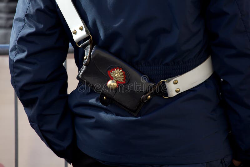 Italian Policeman Carabinier Stock Photo - Image of carabinier ...