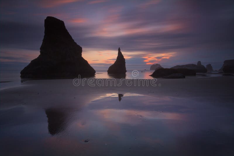 Bandon Beach stock photo. Image of reflection, tide, nature - 46582156