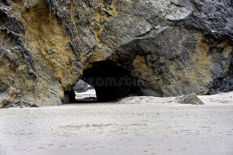 Bandon Beach Sea Cave stock image. Image of cliff, beach - 303984869