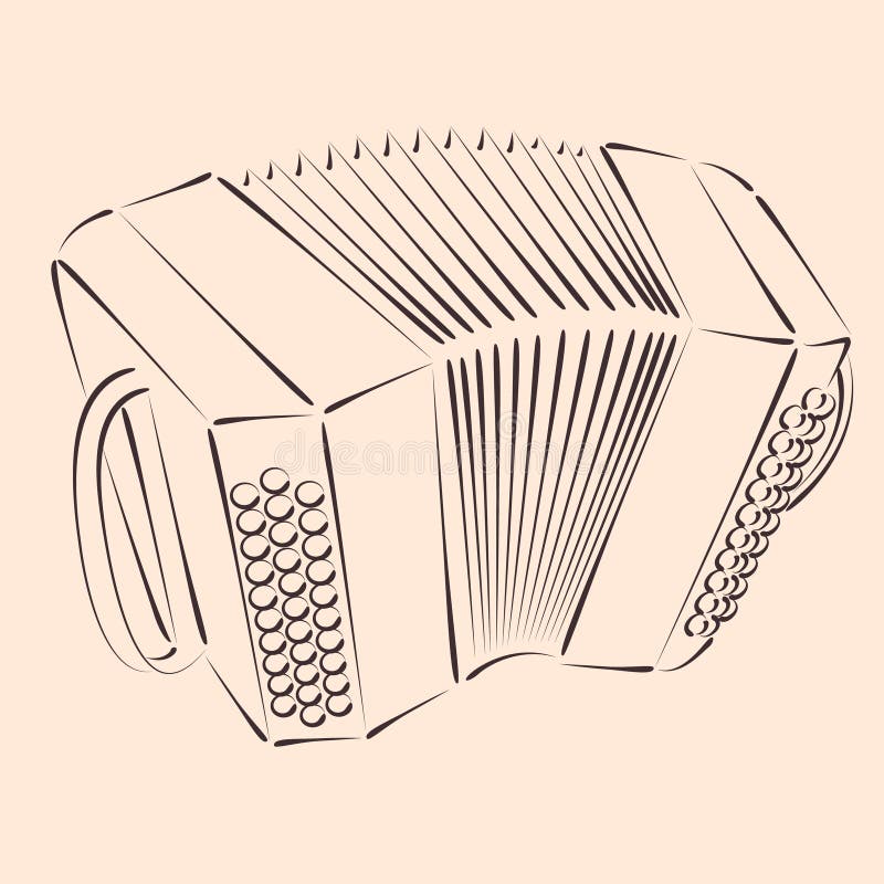 Bandoneon, Icono Del Instrumento Del Tango, Estilo Del Esquema ...