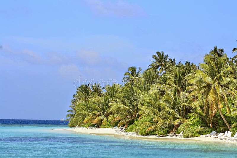 Bandos Island Maldives stock image. Image of silhouette - 12293669