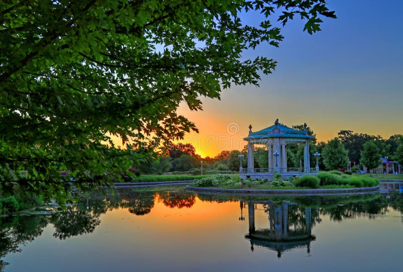 Bandstand in Forest Park, St. Louis, Missouri Stock Photo - Image of ...