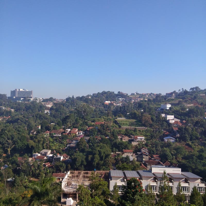 Bandung As Seen in Dago Pakar Stock Photo - Image of nature, view ...