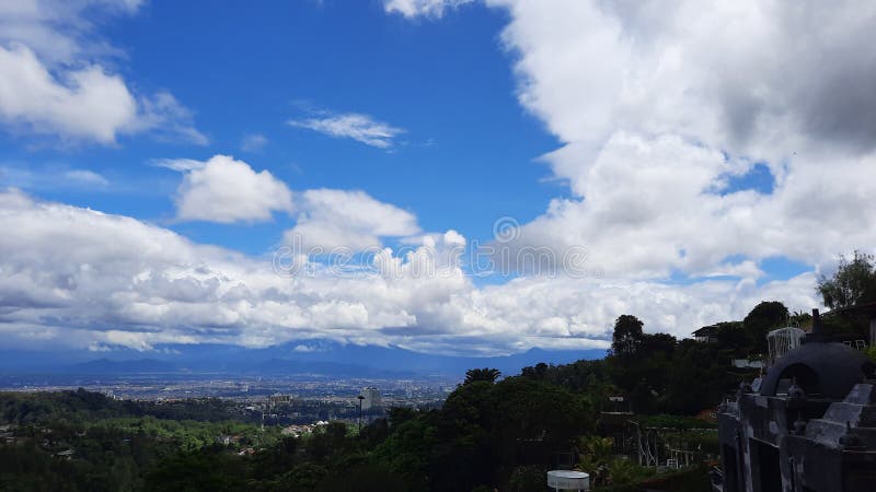 Bandung Blue Sky City Skyline Stock Photo - Image of cumulus, coast ...