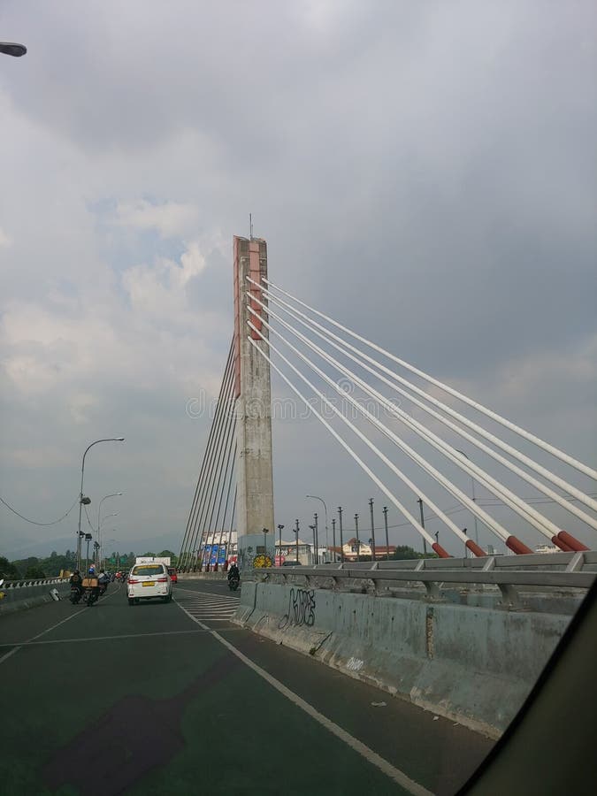 Sky bridge Bandung Station stock image. Image of bridge - 228529097