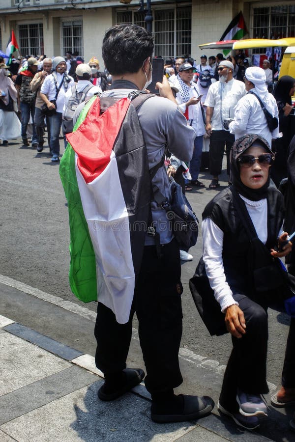 Demonstration on Supporting Free Palestine. Freedom for Palestine ...