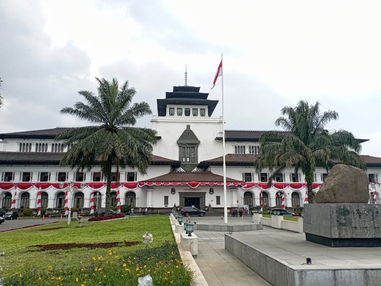 Bandung, Indonesia, August 17, Gedung Sate, the Bandung Icon, Which is ...