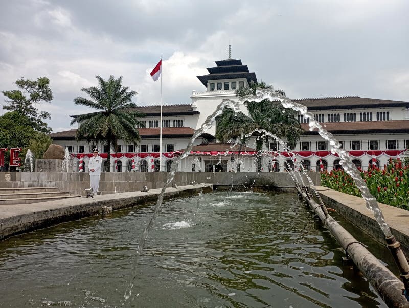 Bandung, Indonesia, August 17, Gedung Sate, the Bandung Icon, Which is ...