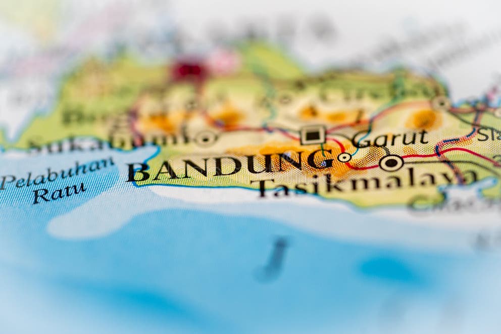 Bandung, Indonesia Highlighted on a World Map Stock Image - Image of ...