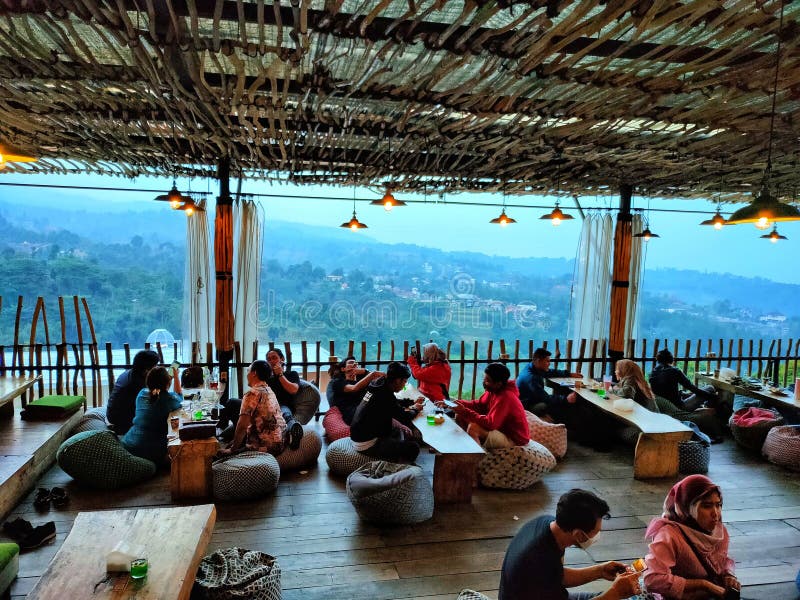 Bandung,indonesia - September 3th,2020 :atmosphere in a Cafe in the ...