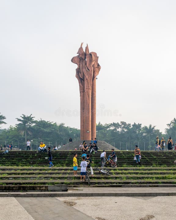 Bandung Lautan Api Monument at Tegallega Park, Bandung, West Java ...