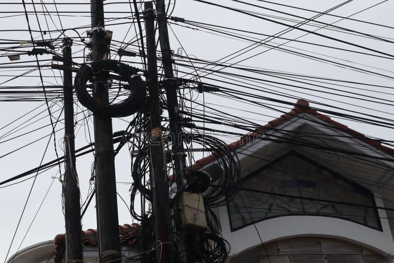 Cable Reels are Messy and the Paths are Chaotic Editorial Stock Image ...