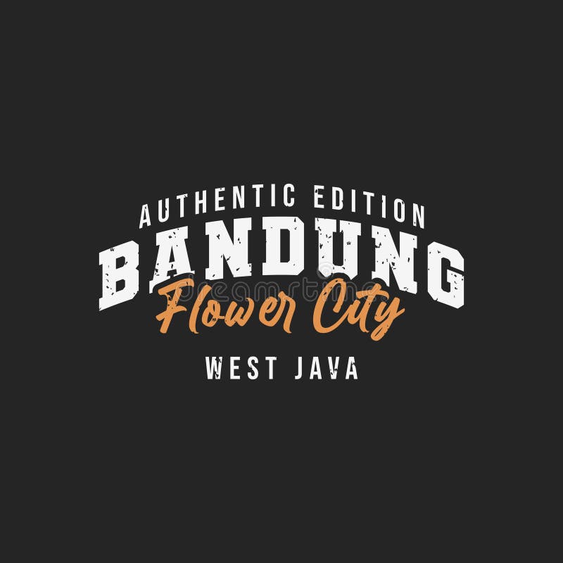 Bandung T Shirt Design Template Stock Vector - Illustration of label ...