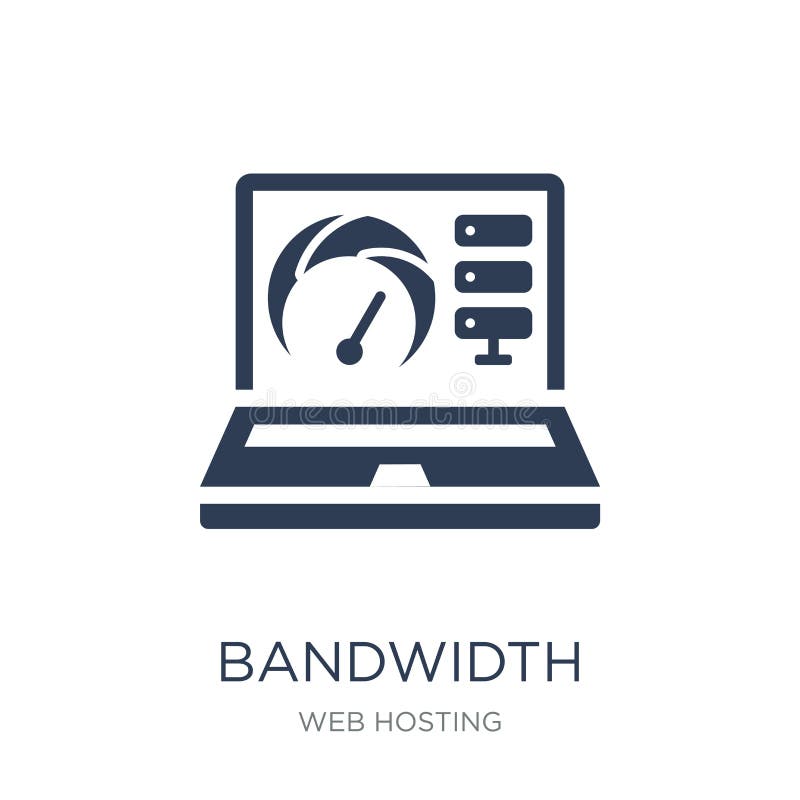 Bandwidth Icon. Trendy Flat Vector Bandwidth Icon on White Background ...
