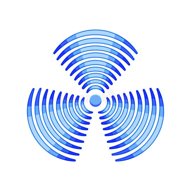 Bandwidth Wireless Signal Wave Cartoon Vector Illustration Stock ...