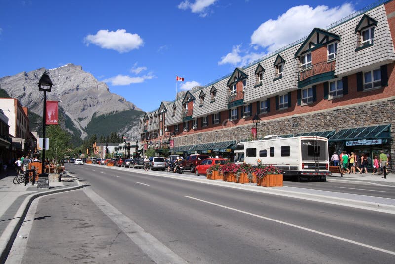 Banff Avenue editorial photography. Image of wide, scenic - 10838217