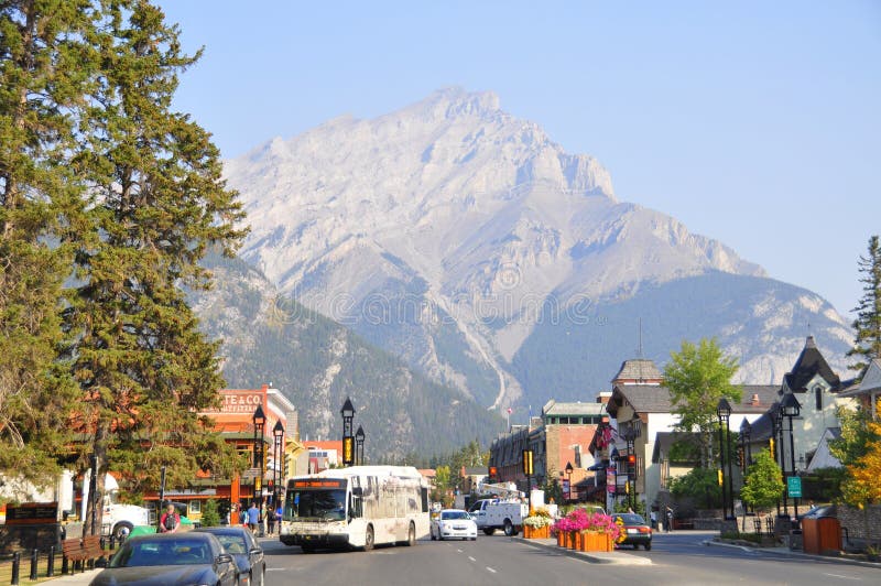 Banff Avenue editorial stock image. Image of facade, outside - 26782944