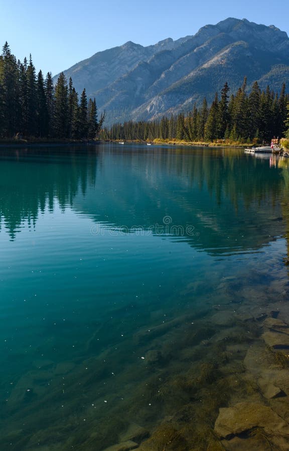 Banff Bow River, Mountains 2-3 Stock Photo - Image of canadian ...