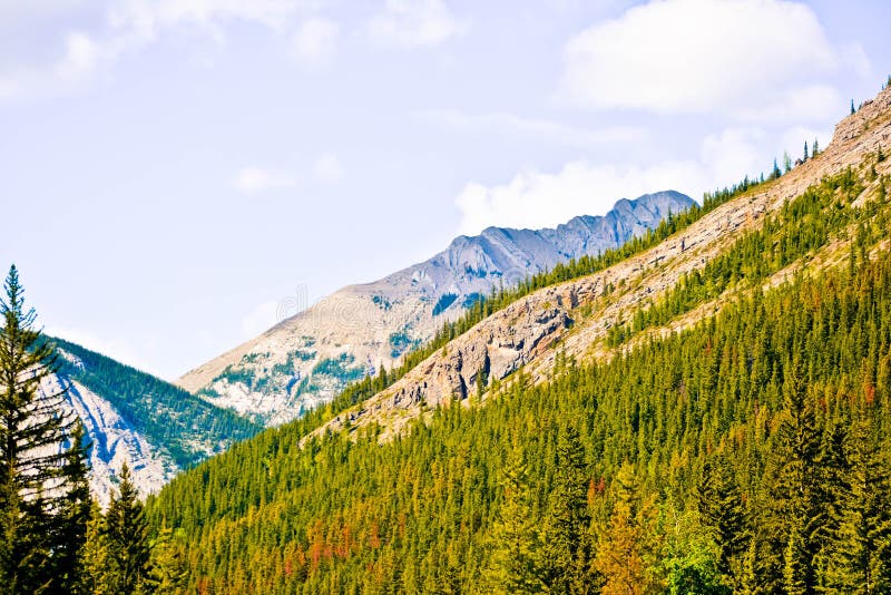 Banff Rocky Mountain and a Blue Sky Stock Photo - Image of reflection ...