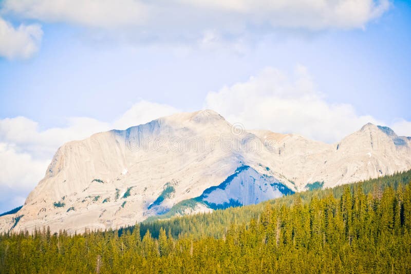 Banff Rocky Mountain and a Blue Sky Stock Photo - Image of beautiful ...
