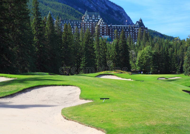 Banff Springs Golf Course stock image. Image of greens - 70707831