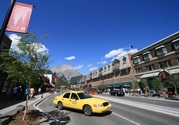 Banff Taxi editorial photo. Image of park, cityscape - 10838231