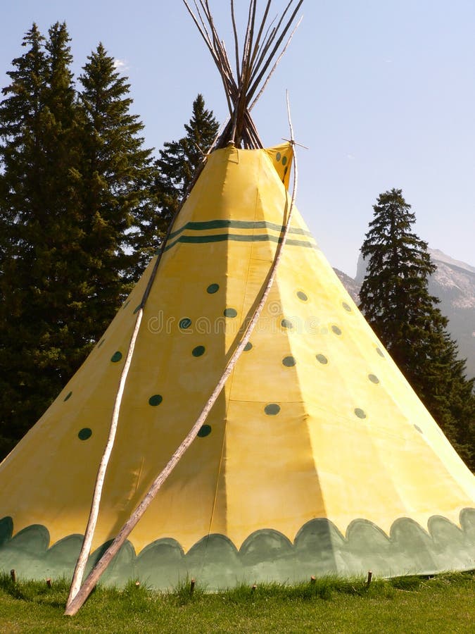 Banff Tepee stock photo. Image of cone, aboriginal, branches - 239582