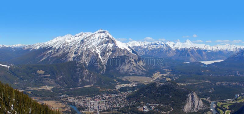 Banff Townsite Alberta Canada Stock Photo - Image of springs, outdoors ...