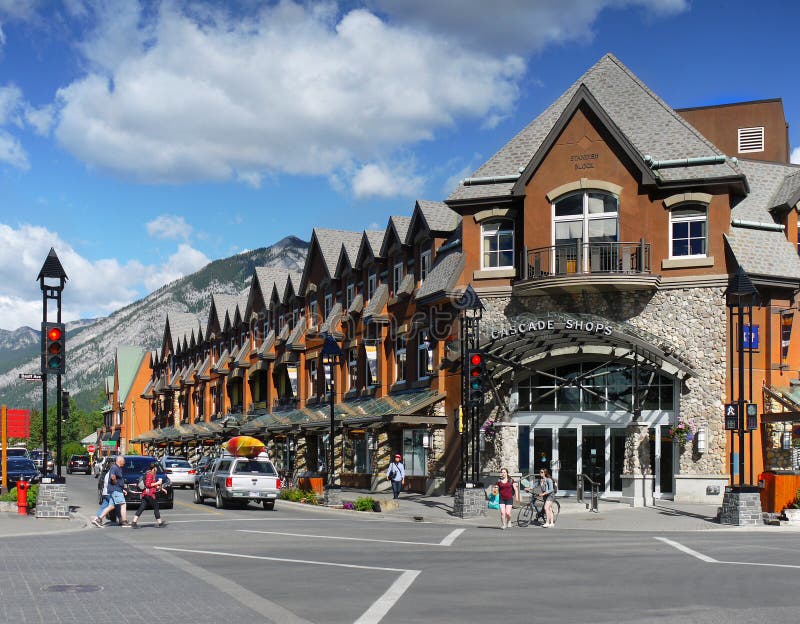 Banff Town Centre editorial stock photo. Image of street - 58152013