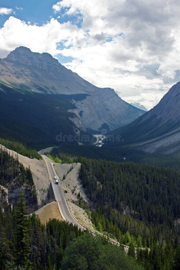 Banff view stock image. Image of float, drive, cloud - 14123293